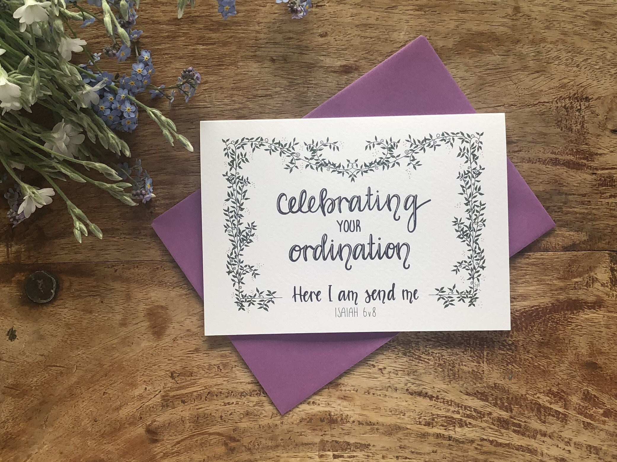 Ordination Greetings Card, 'here I Am Send Me' Isaiah 6:8. A Lovely Way ...