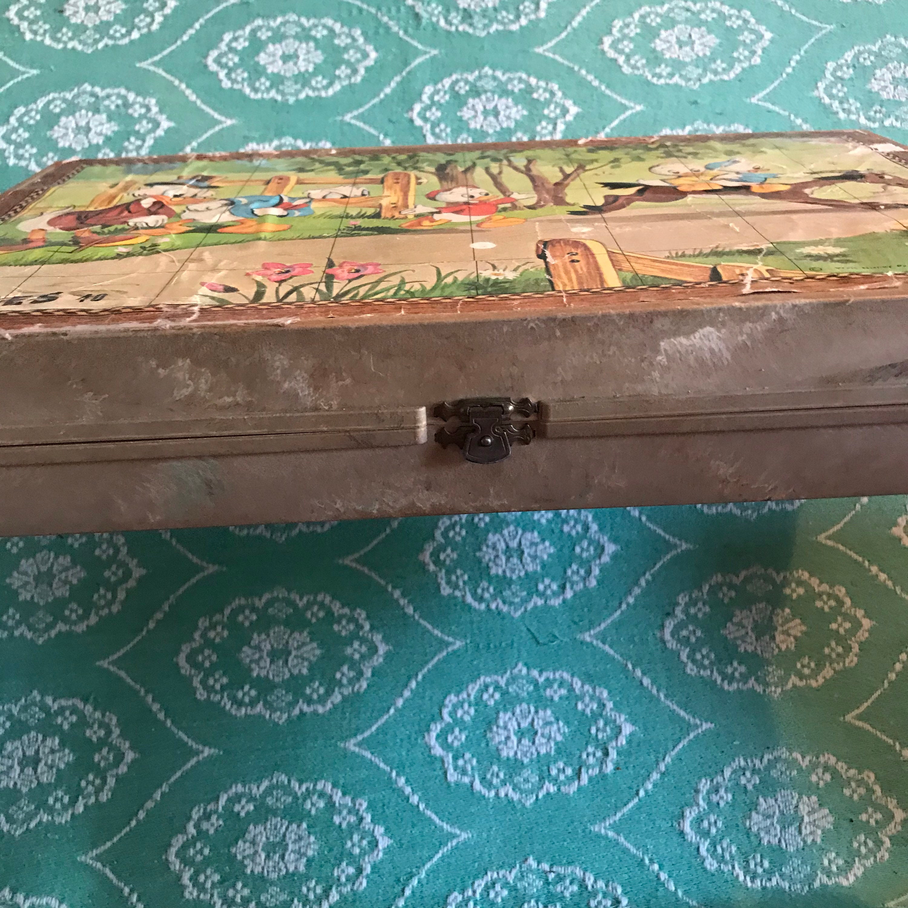 Vintage Disney Block Puzzle in Box. Bakelite Building | Etsy