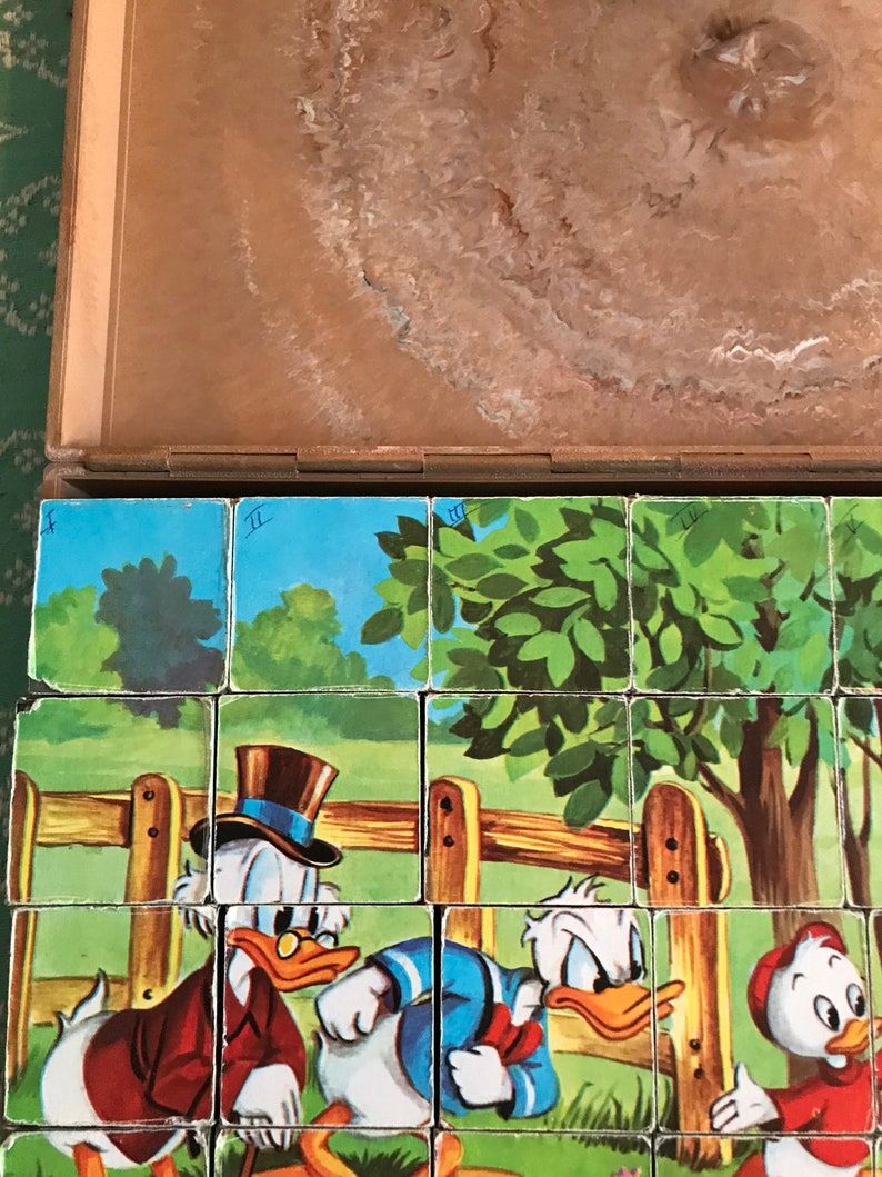 Vintage Disney Block Puzzle in Box. Bakelite Building - Etsy