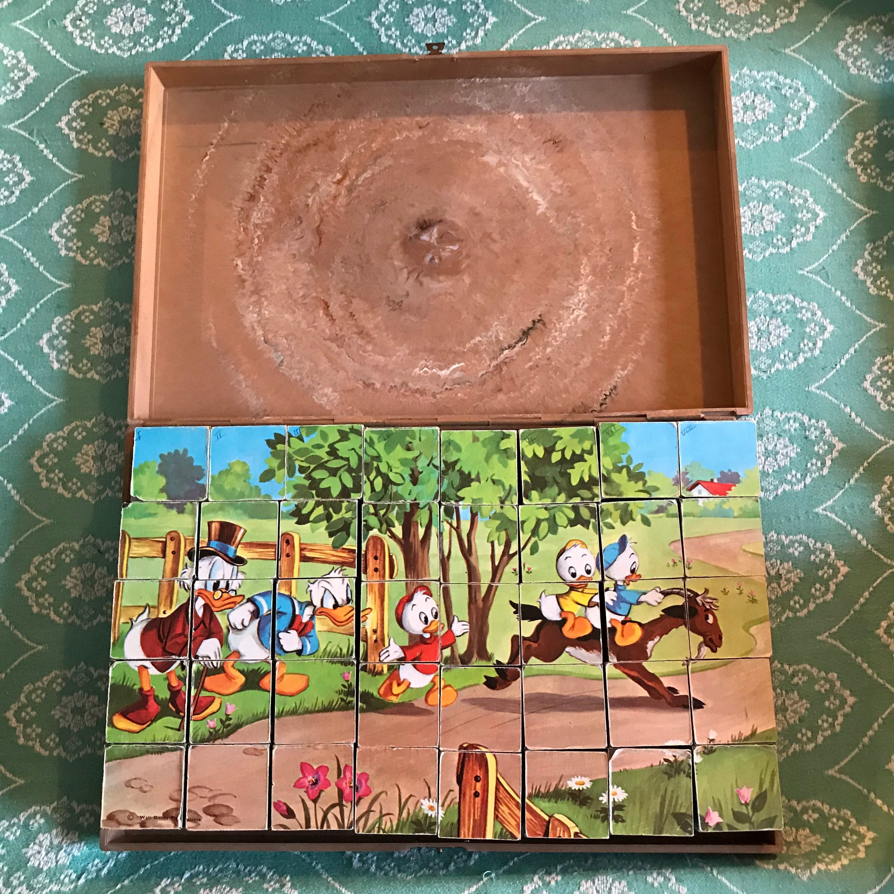 Vintage Disney Block Puzzle in Box. Bakelite Building | Etsy