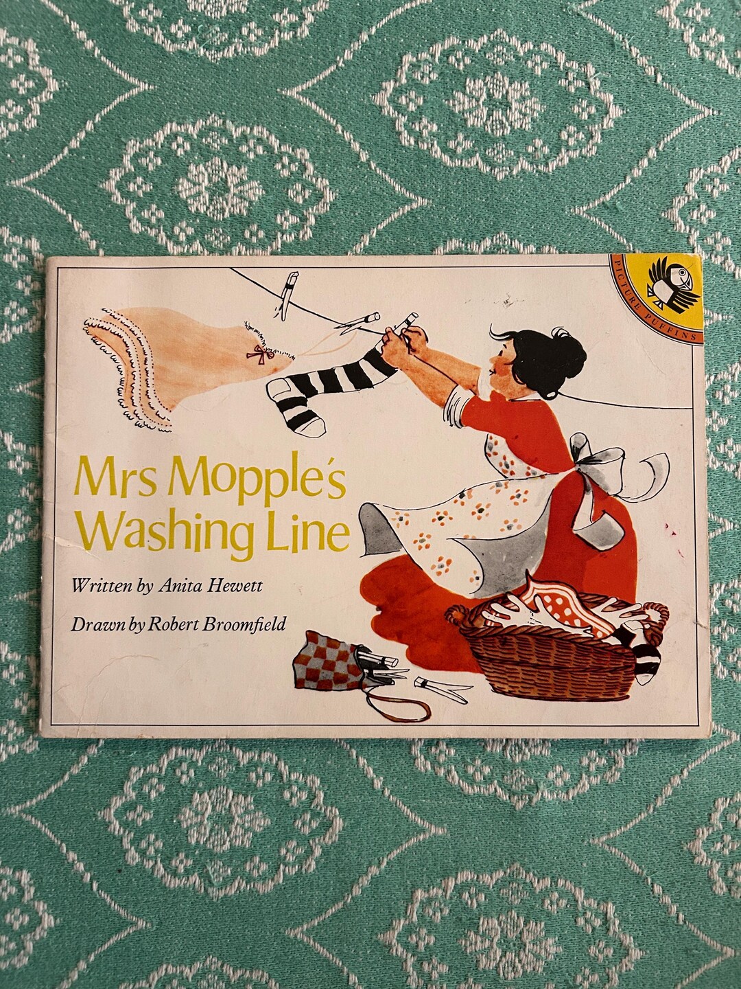 1970 Mrs Mopple’s Washing Line Book. Picture Puffins. Collectible ...