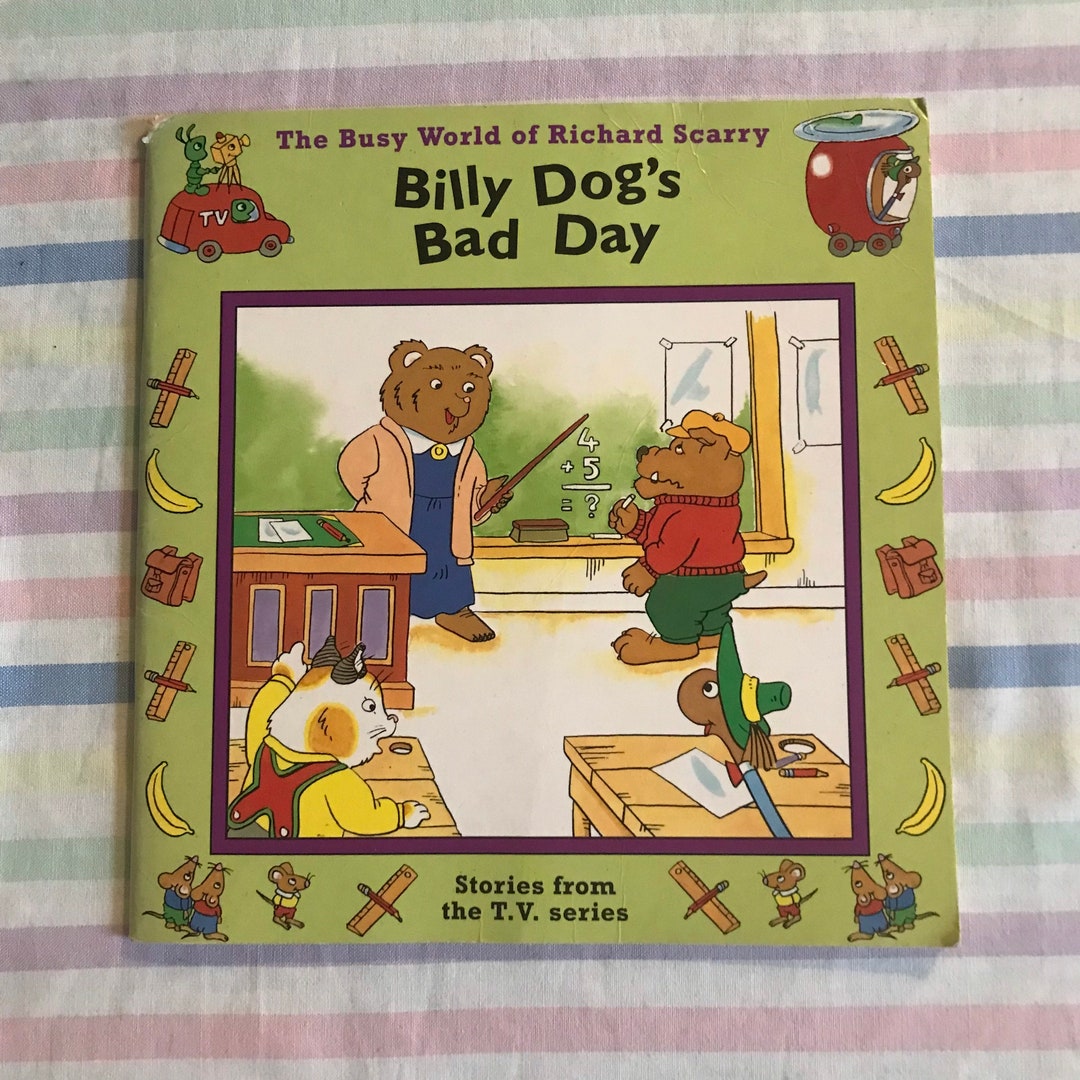 Richard Scarry Billy Dog’s Bad Day Book. Paperback. Illustration. - Etsy