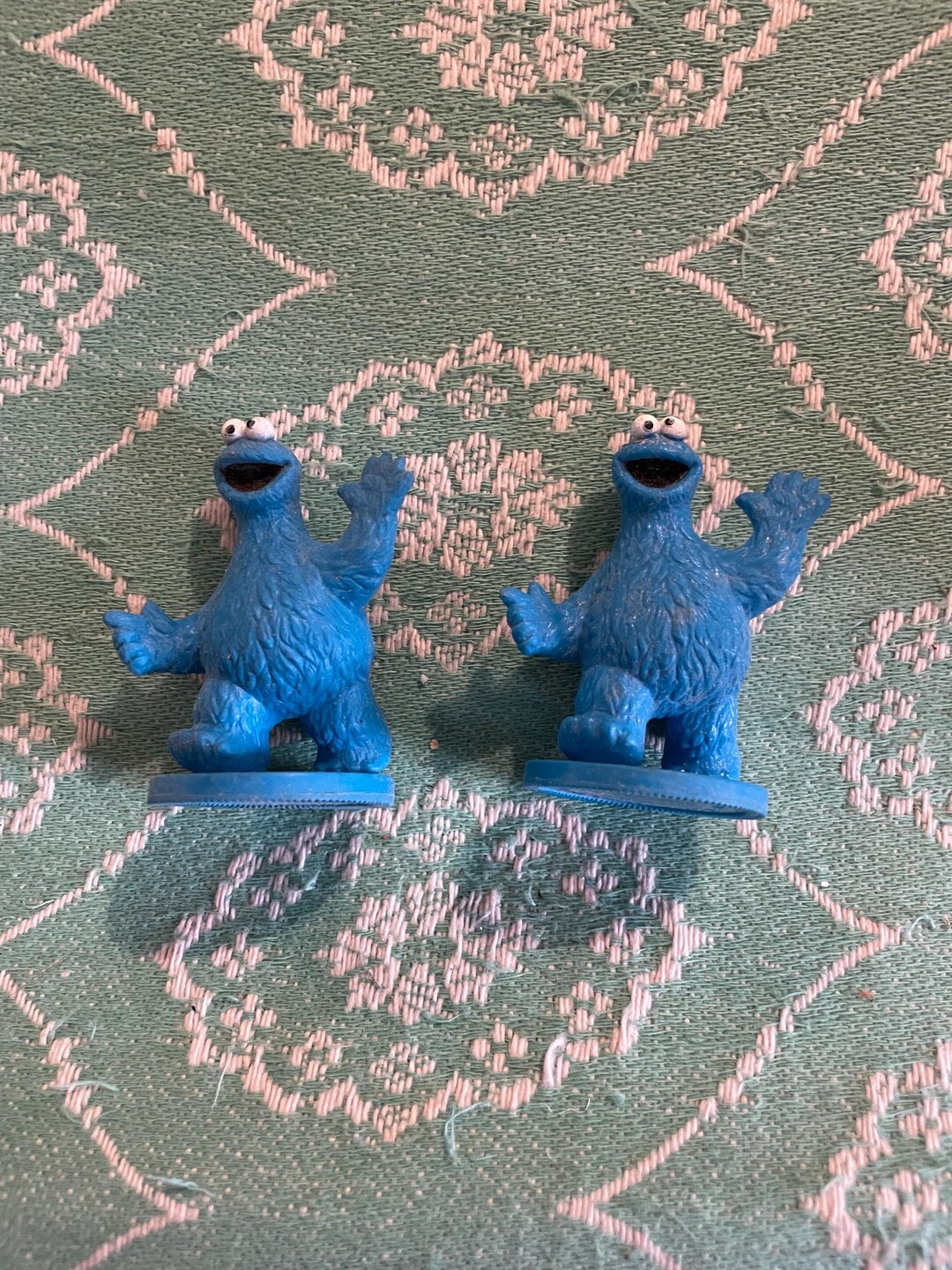 Sesame Street Cookie Monster Pair. Plastic Figures 2007 Vintage Toy ...