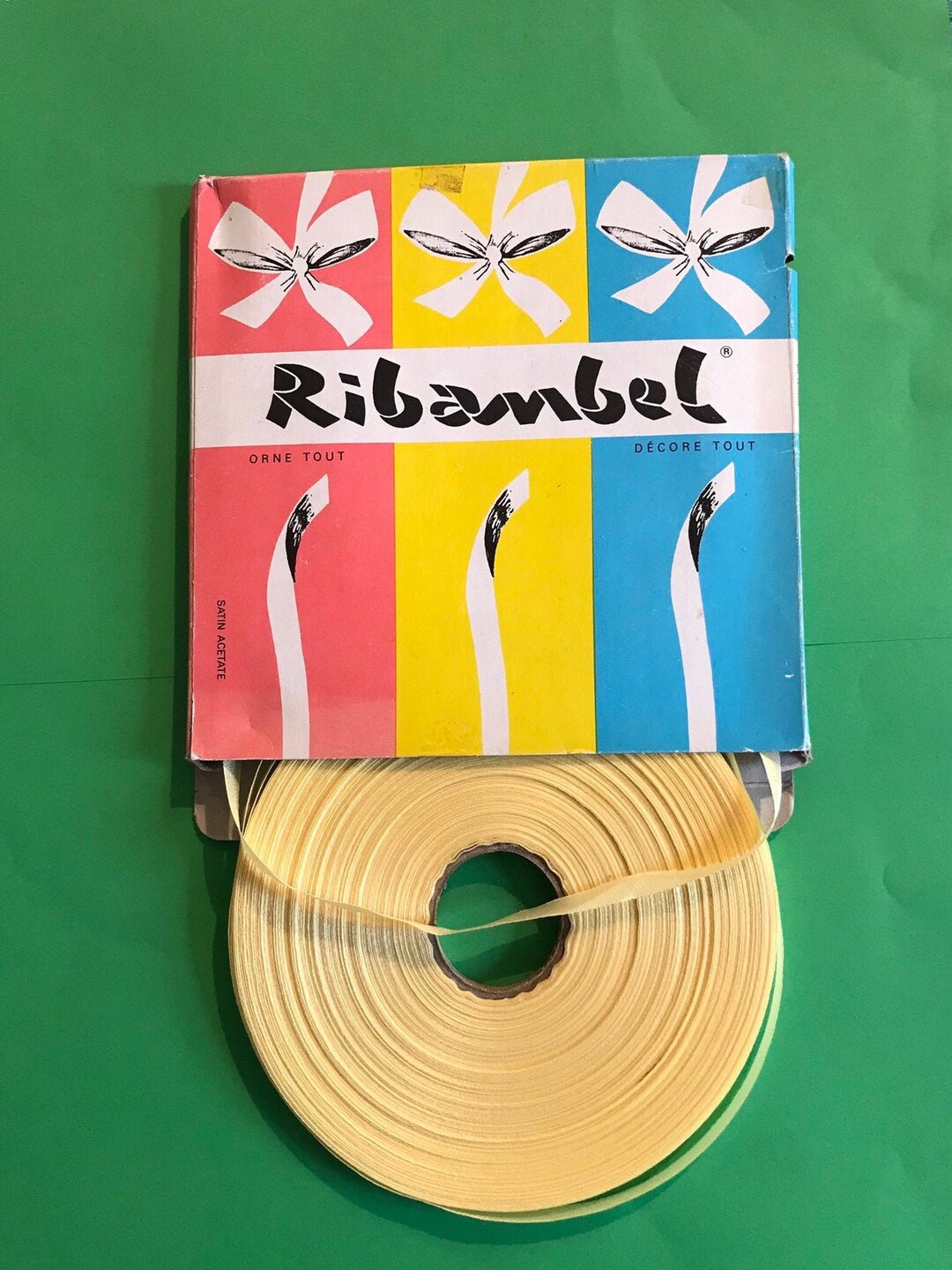 Ribanbel Vintage Ribbon Box.bows,packaging.yellow Craft.sewing.pretty ...