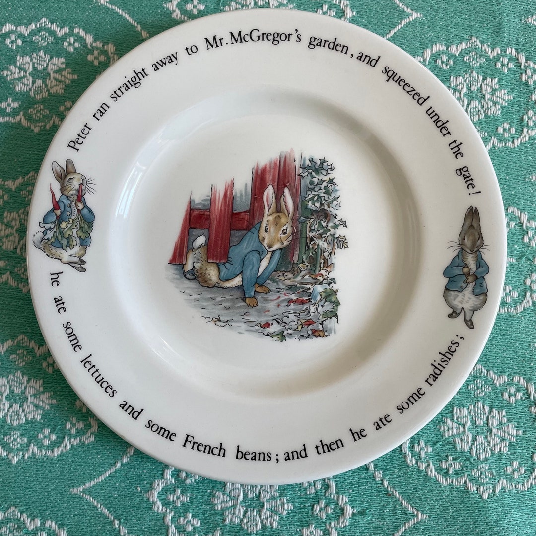 Peter Rabbit Ceramic Wedgwood Plate. Beatrix Potter. Animal. Alphabet ...