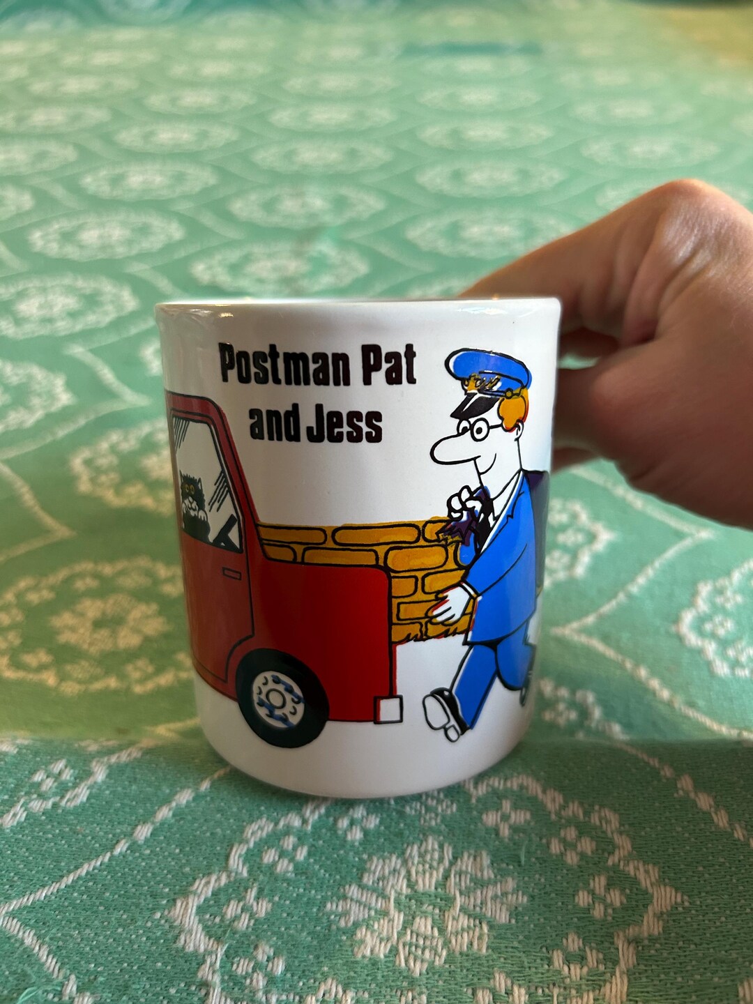 1982 Vintage Postman Pat and Jess Cat Mug.childrens Tv.80’s Cartoons ...