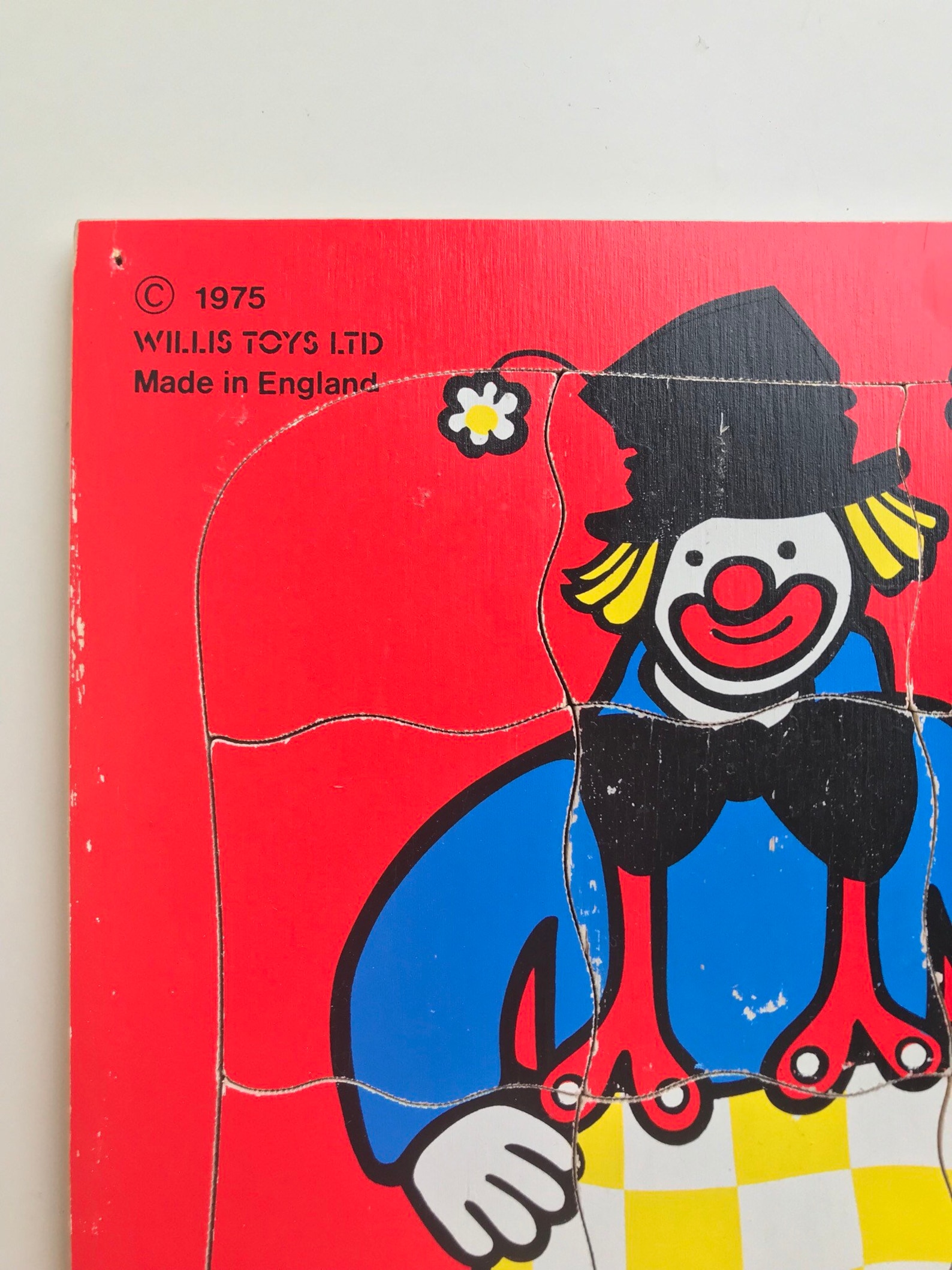 1975 Willis Toys Ltd Clown Puzzle. Circus.flowers. Wooden. | Etsy