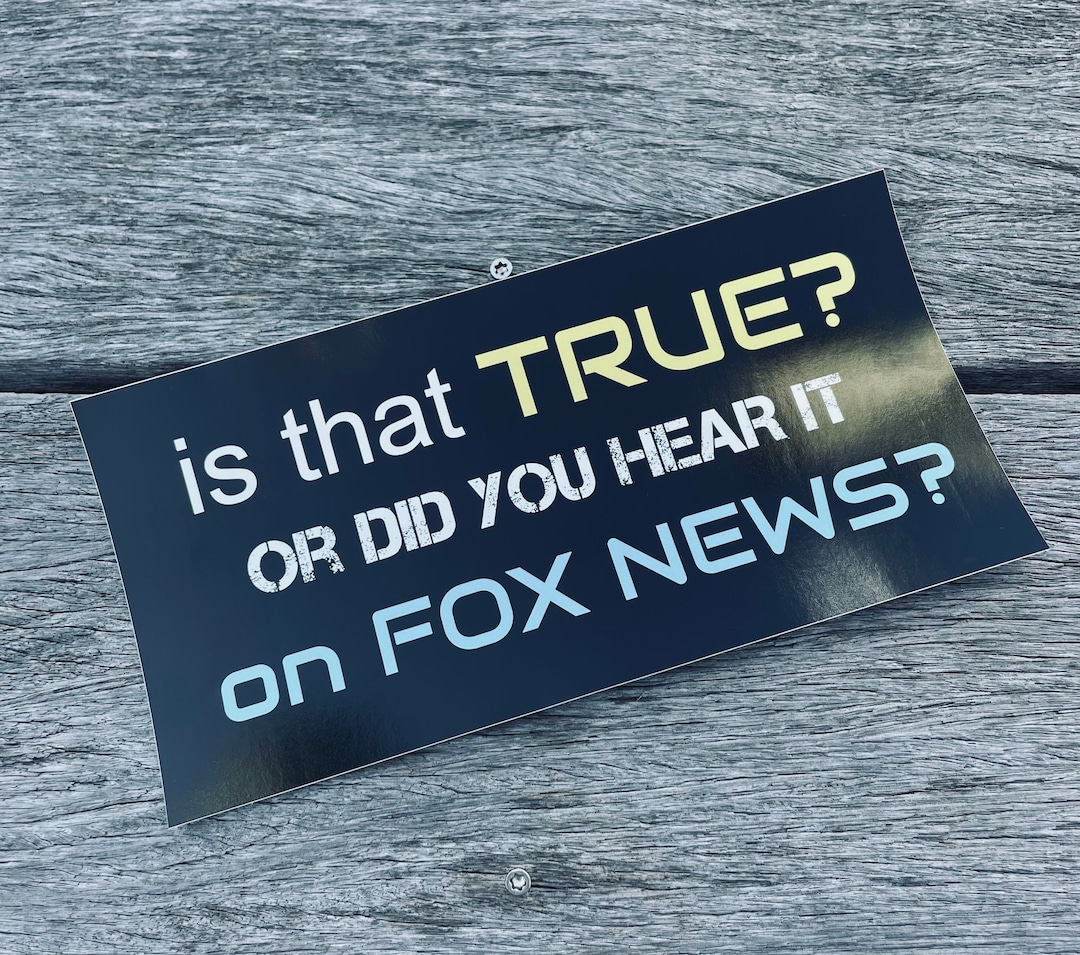 NEW! 8”x4” High Gloss FOX NEWS Bumper Sticker - Etsy