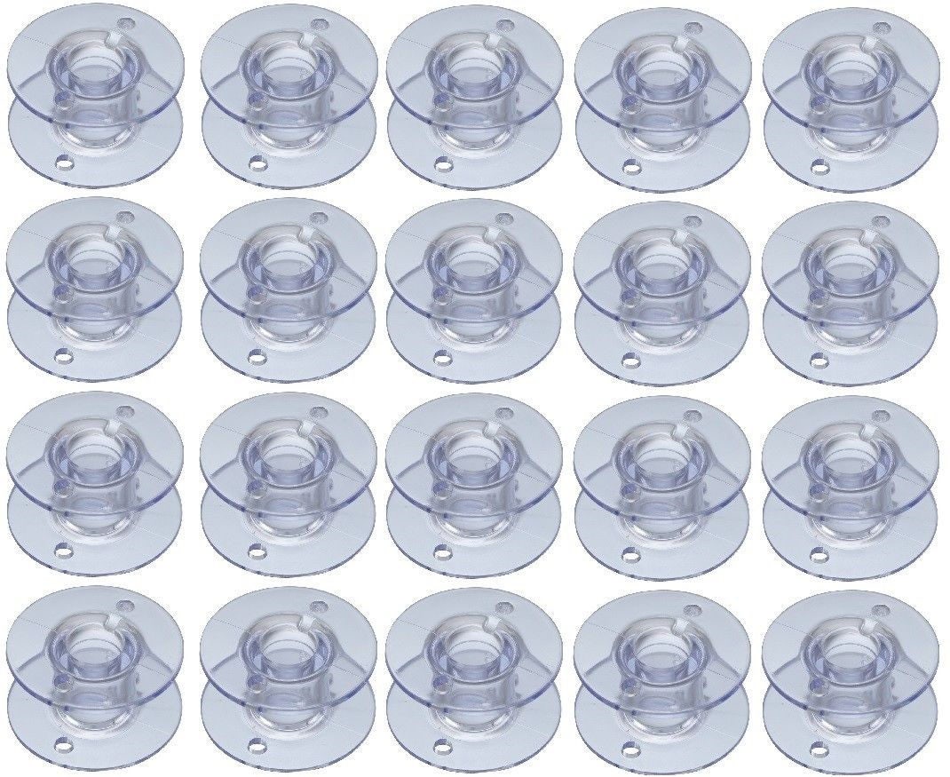 Singer Bobbins Class 15 Plastic Clear Sewing Machine Bobbins 10 20 30 ...