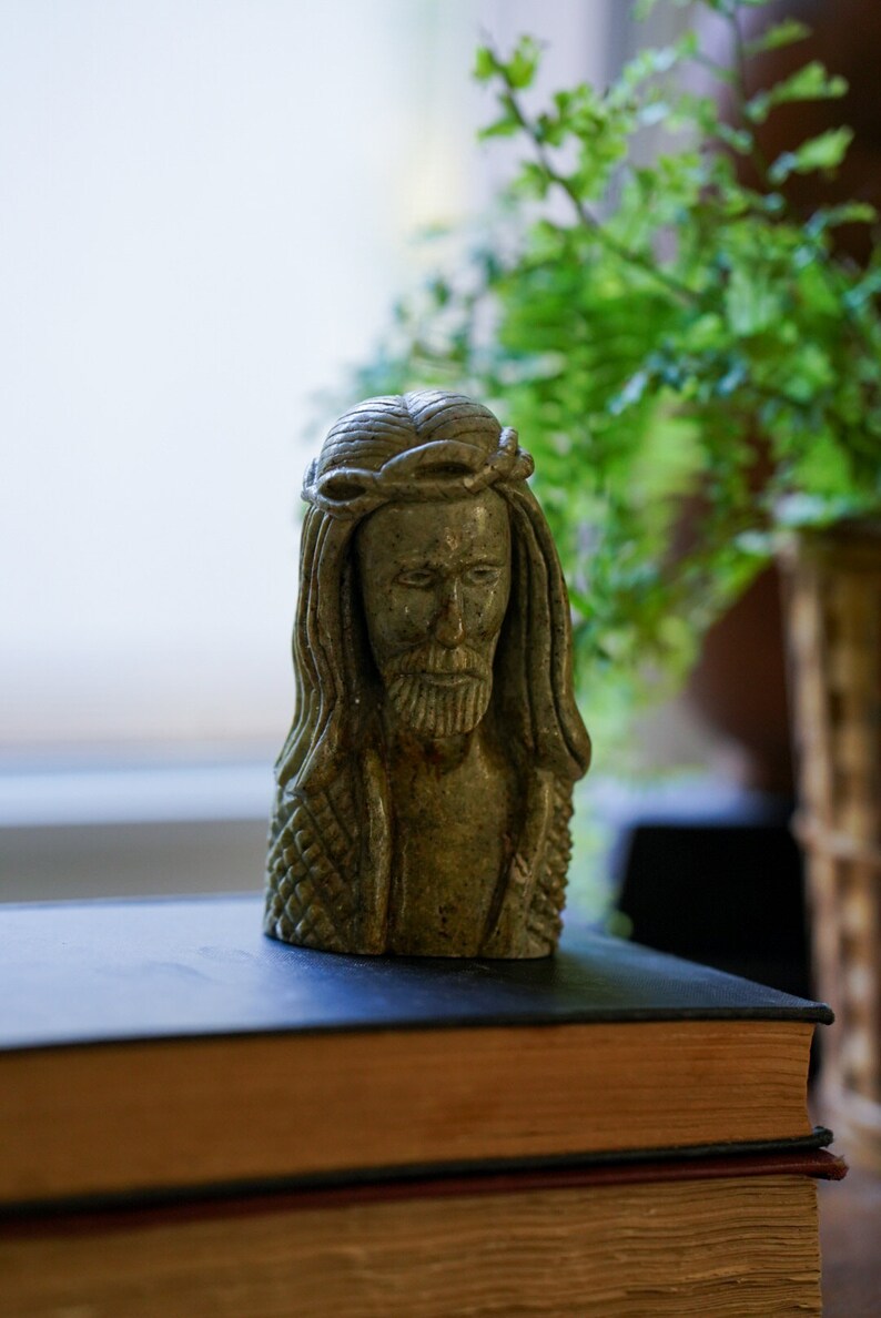 Hand Carved Figurine of Jesus From Natural Stone - Etsy