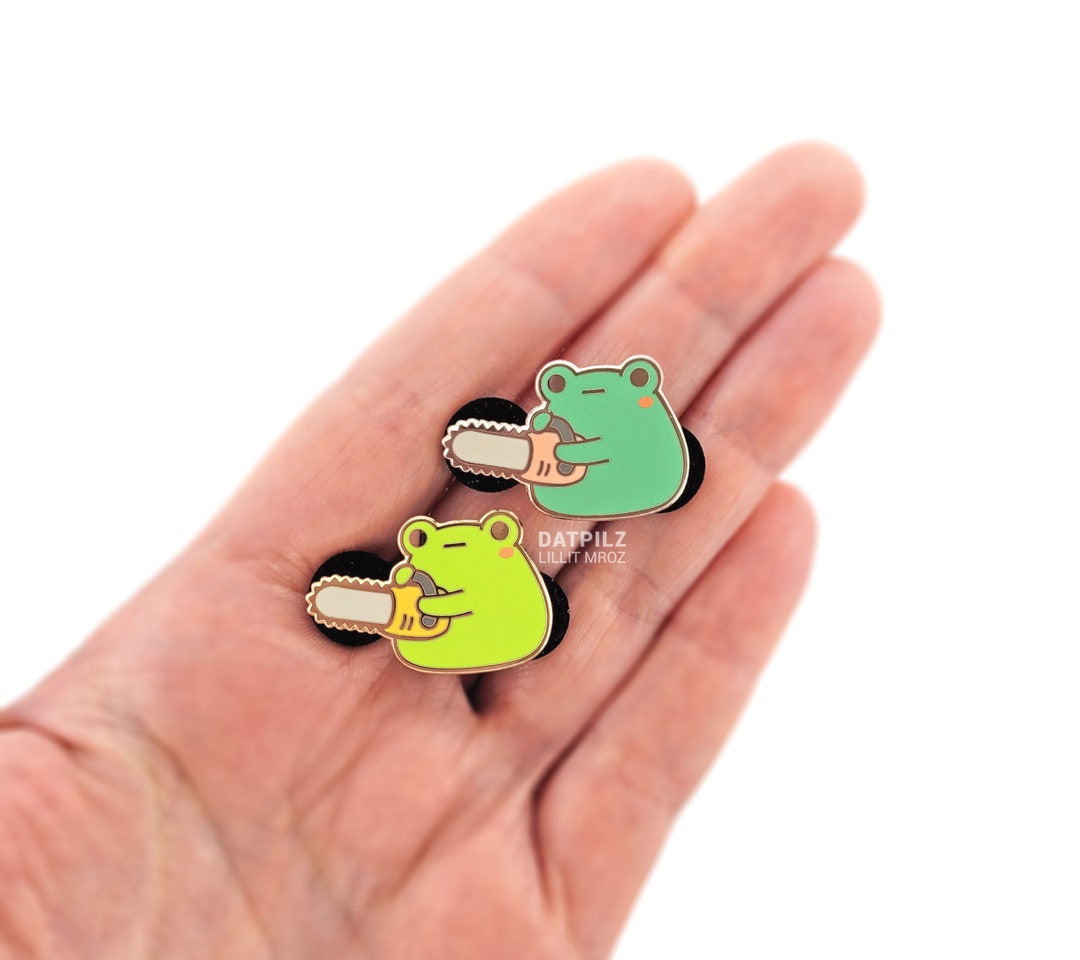 Chainsaw Frog - Hard Enamel Pin - Etsy