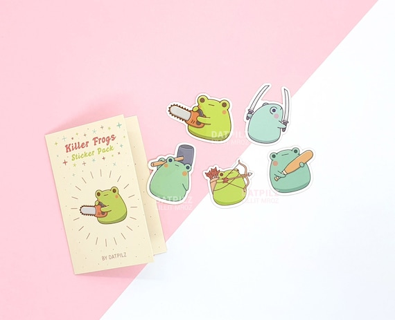 Killer Frogs Sticker Pack - Etsy