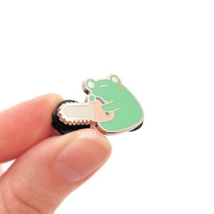 Chainsaw Frog - Hard Enamel Pin - Etsy