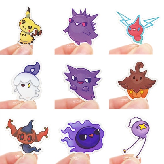 Pokemon Sticker Set Ghost Paper & Party Supplies Stickers etna.com.pe
