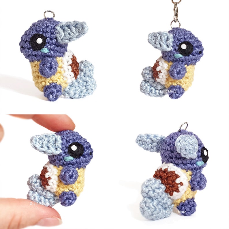 Mini Pocket Monster Amigurumi Keychain | Etsy