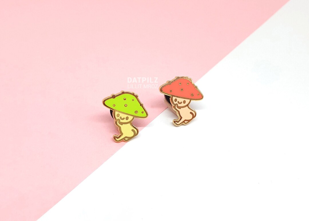 Mini Mushroom - Hard Enamel Pin - Etsy