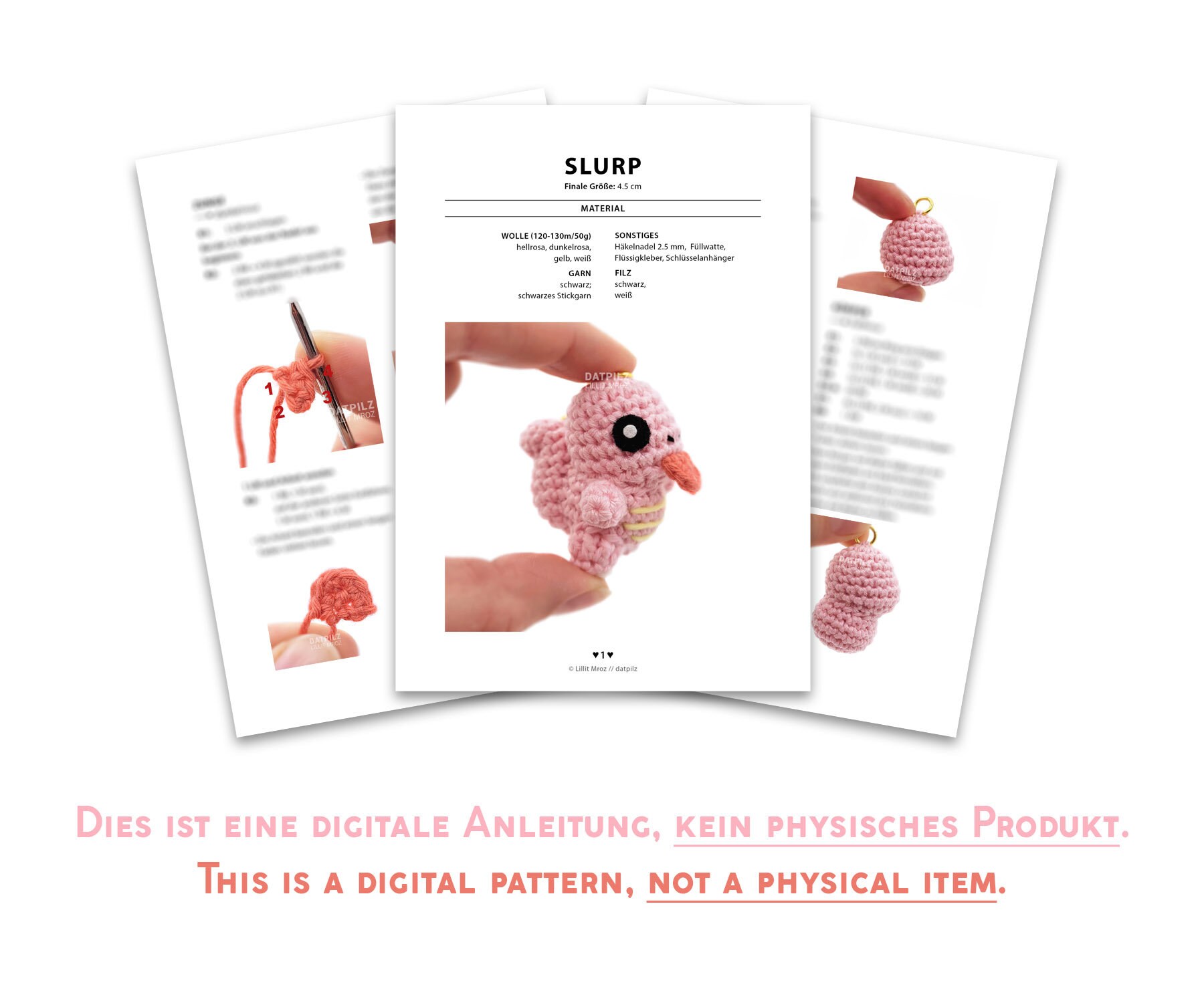 Crochet Pattern Amigurumi Mini Pocket Monster Slurp - Etsy