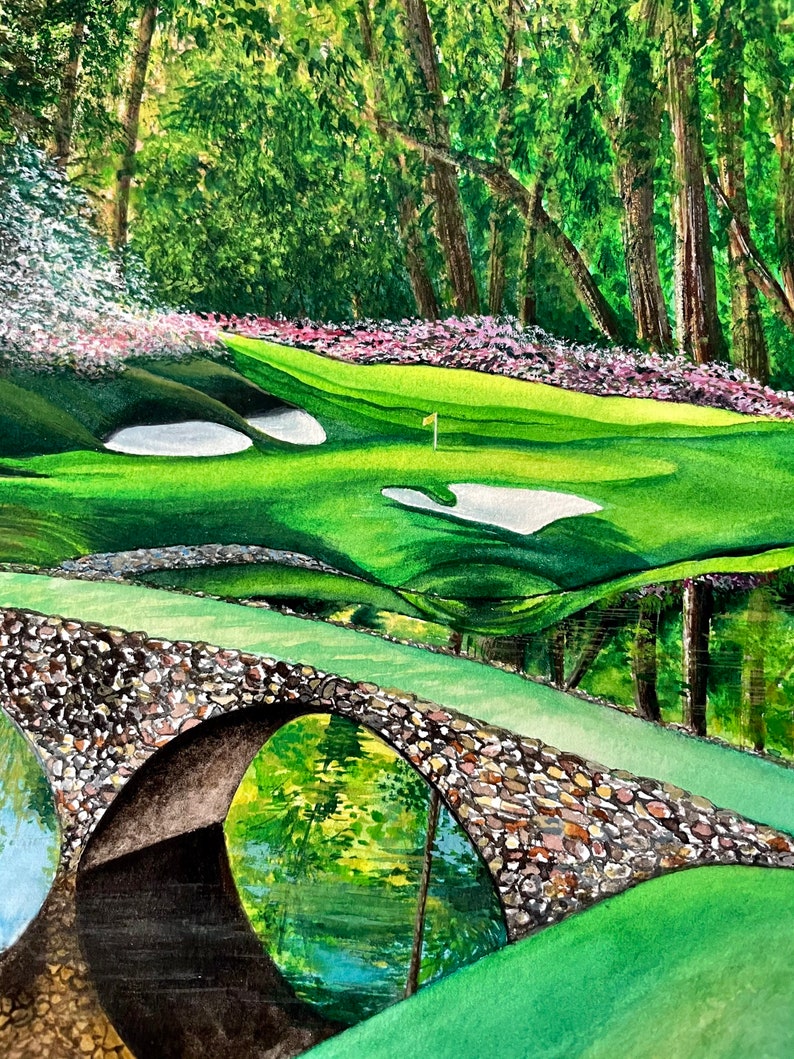 Amen Corner Augusta National Masters Watercolor Painting - Etsy
