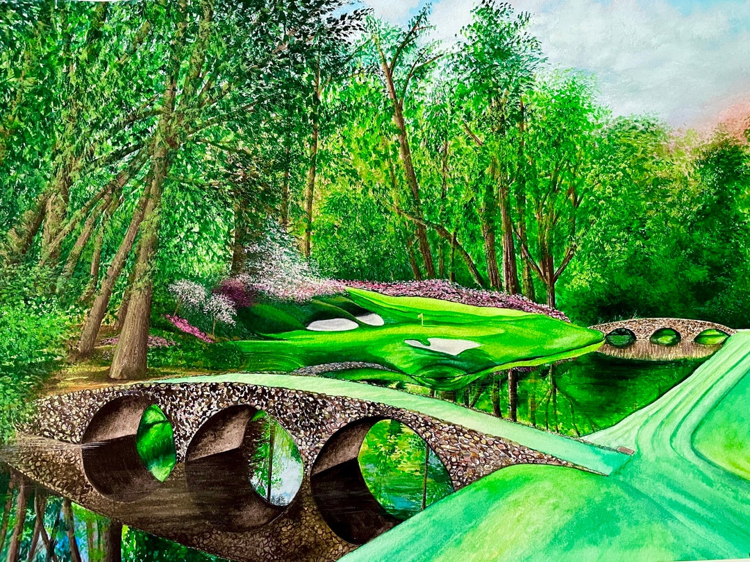 Amen Corner, Augusta National Masters - Watercolor Painting Art Print ...