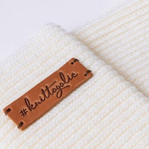 Custom Leather Labels With Logo Personalized Folded Tags With - Etsy