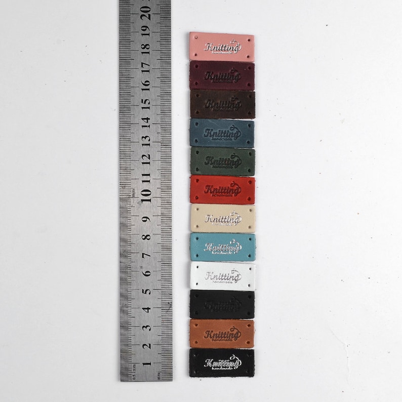 Genuine Leather Knitting Sewing Tag Handmade for Hats Bags - Etsy