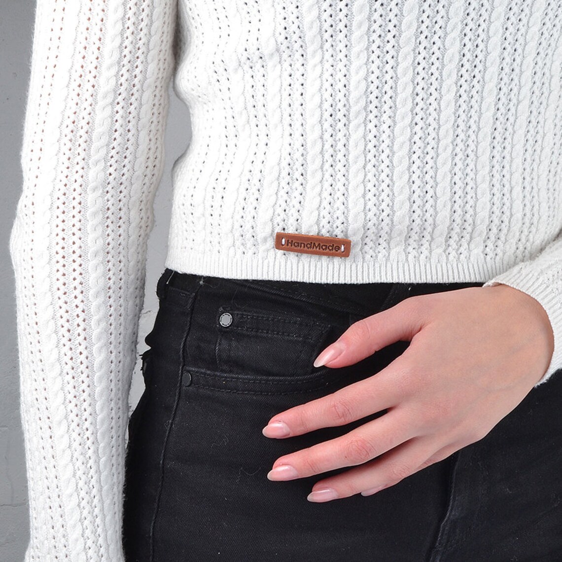 Handmade Knitting Tag Crochet Labels Leather Tags Label for - Etsy