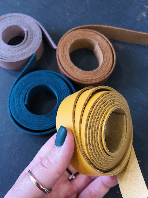 Leather Strap for Handmade Items Genuine Leather Handcrafted | Etsy