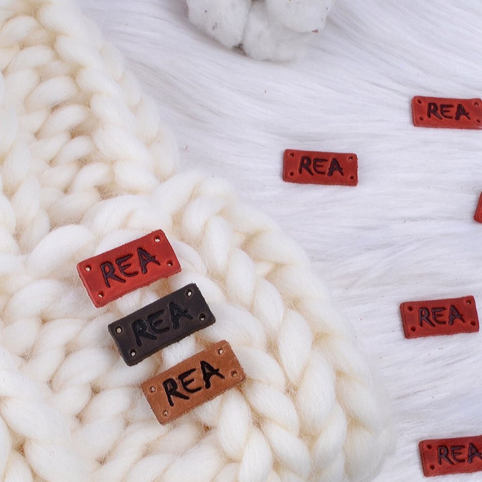 Personalised Leather Tags With Holes Small Labels | Etsy