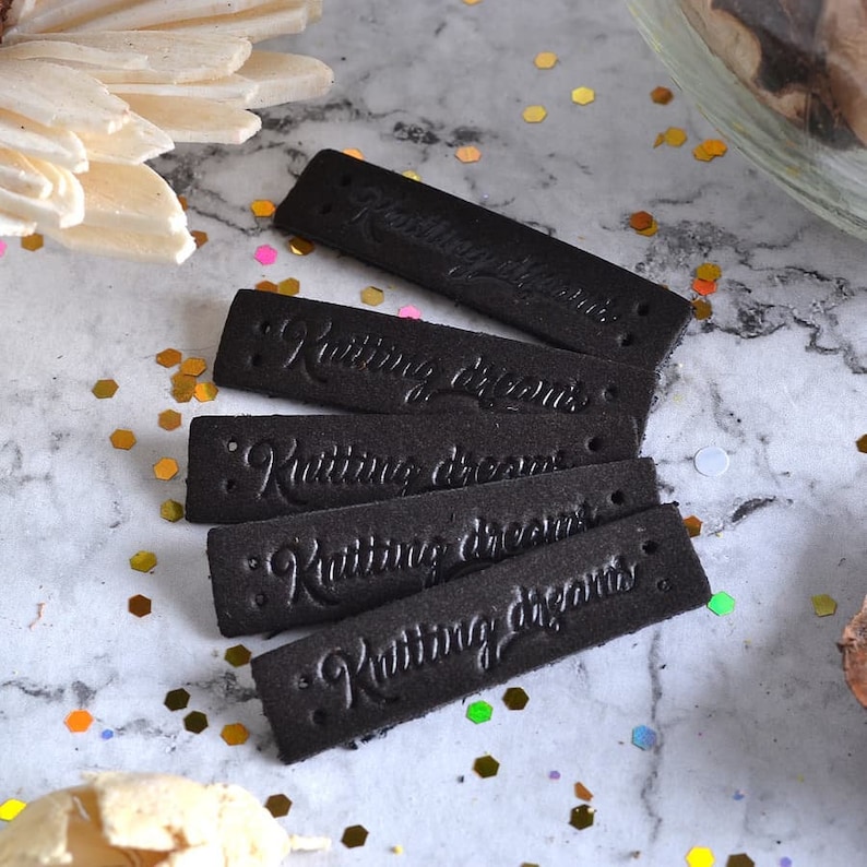 Personalized Faux Leather Sewn Tags Vegan Leather Custom ECO - Etsy