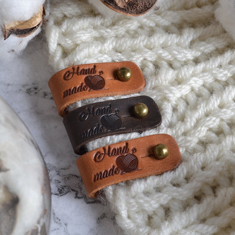 Handmade Tags Knitting Tags Crochet Labels Leather Tags Etsy