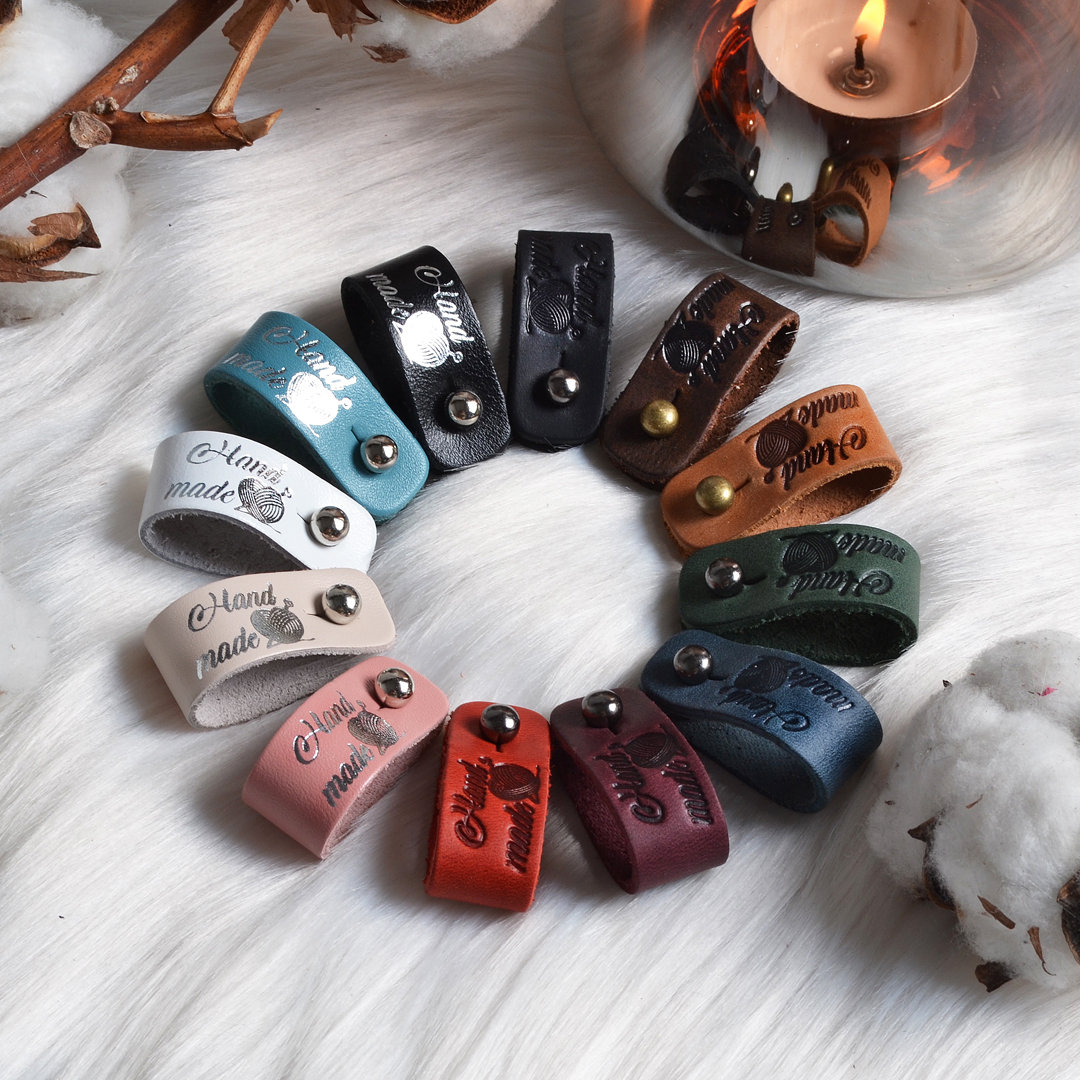 Handmade Tags Knitting Tags Crochet Labels Leather Tags | Etsy