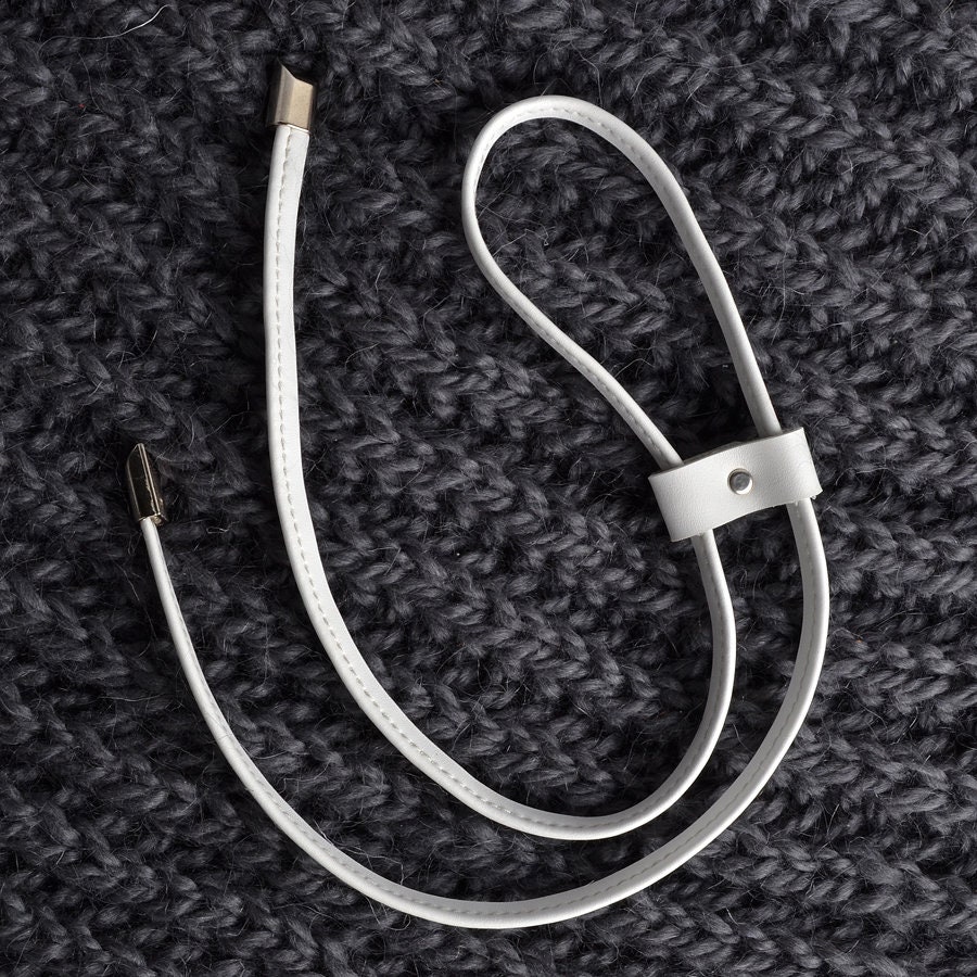 ECO Leather Set for Knitting Drawstring Bag With Strap, Knitting ...