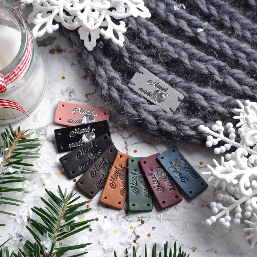 Knitting Tag Crochet Labels Leather Tags Label for Handmade - Etsy