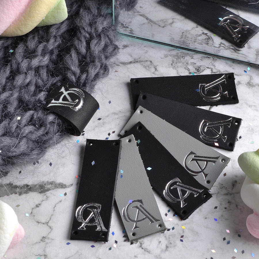 Custom Leather Labels With Logo Personalized Folded Tags With - Etsy