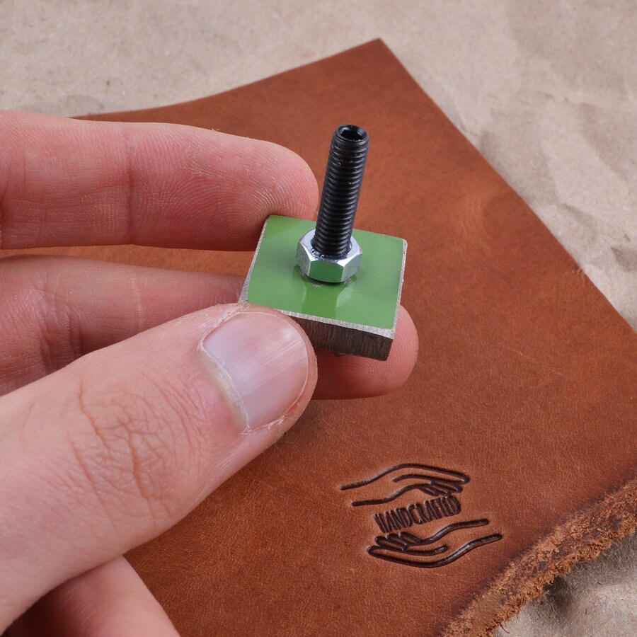 Personalized Custom Leather Stamp With Screw, Tool Stamp With Your Logo ...