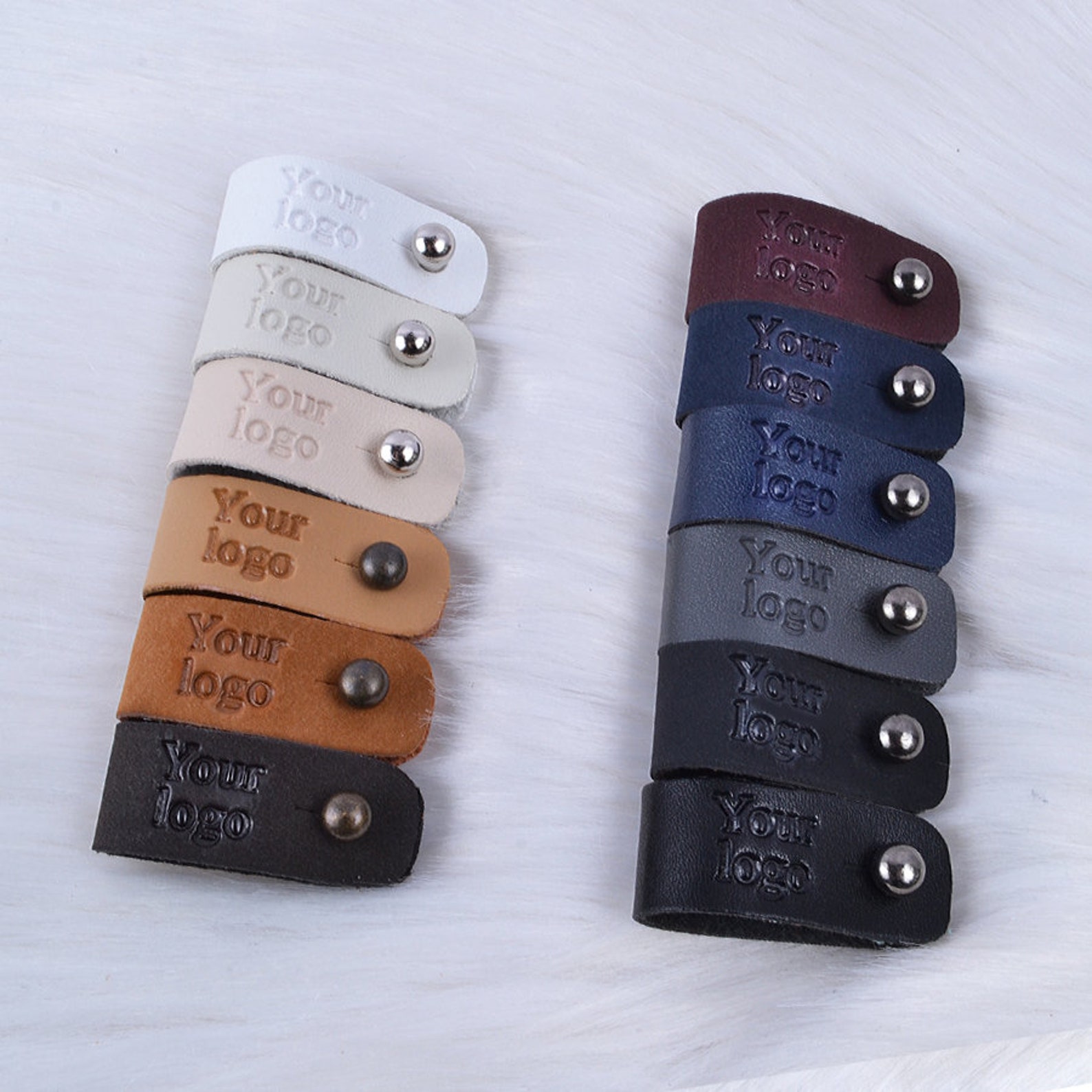 Personalized Faux Leather Sewn Tags Vegan Leather Custom ECO - Etsy