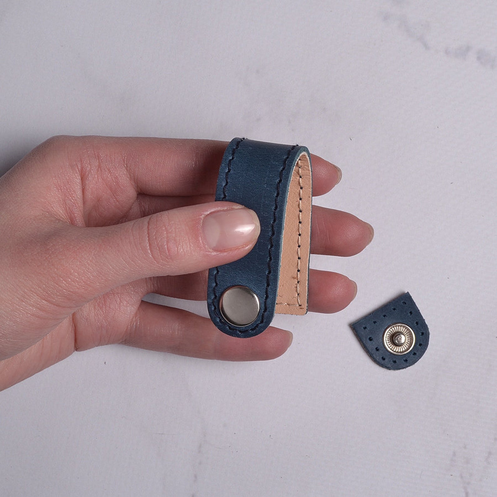 Leather bag clasp for knitting flap for shell bag flap with | Etsy