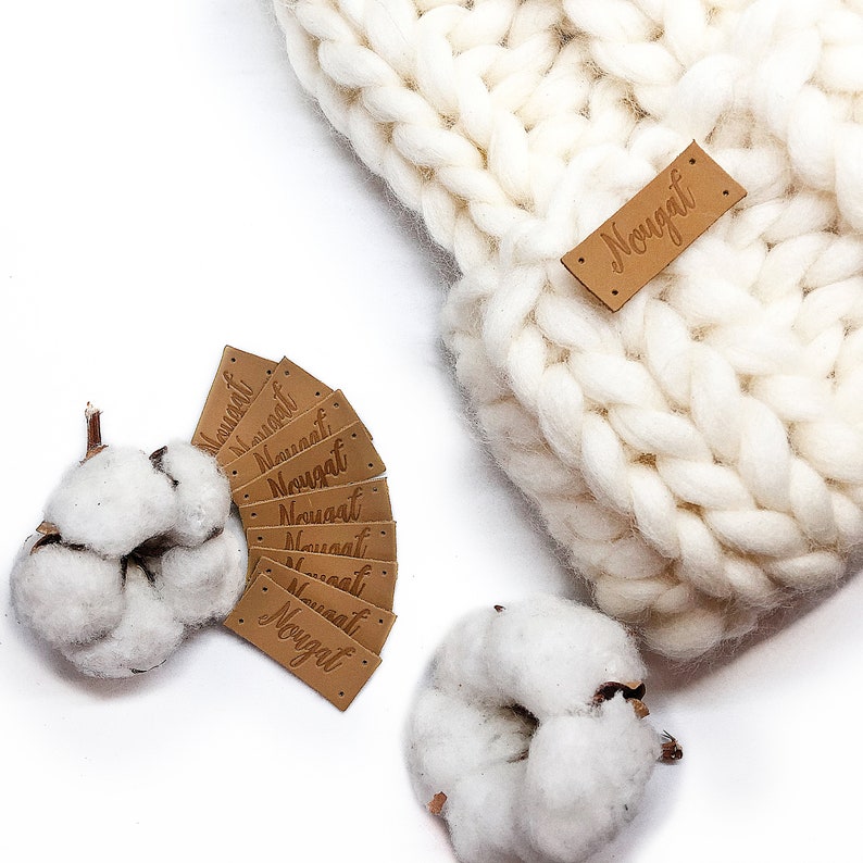 Personalized Faux Leather Sewn Tags Vegan Leather Custom ECO - Etsy