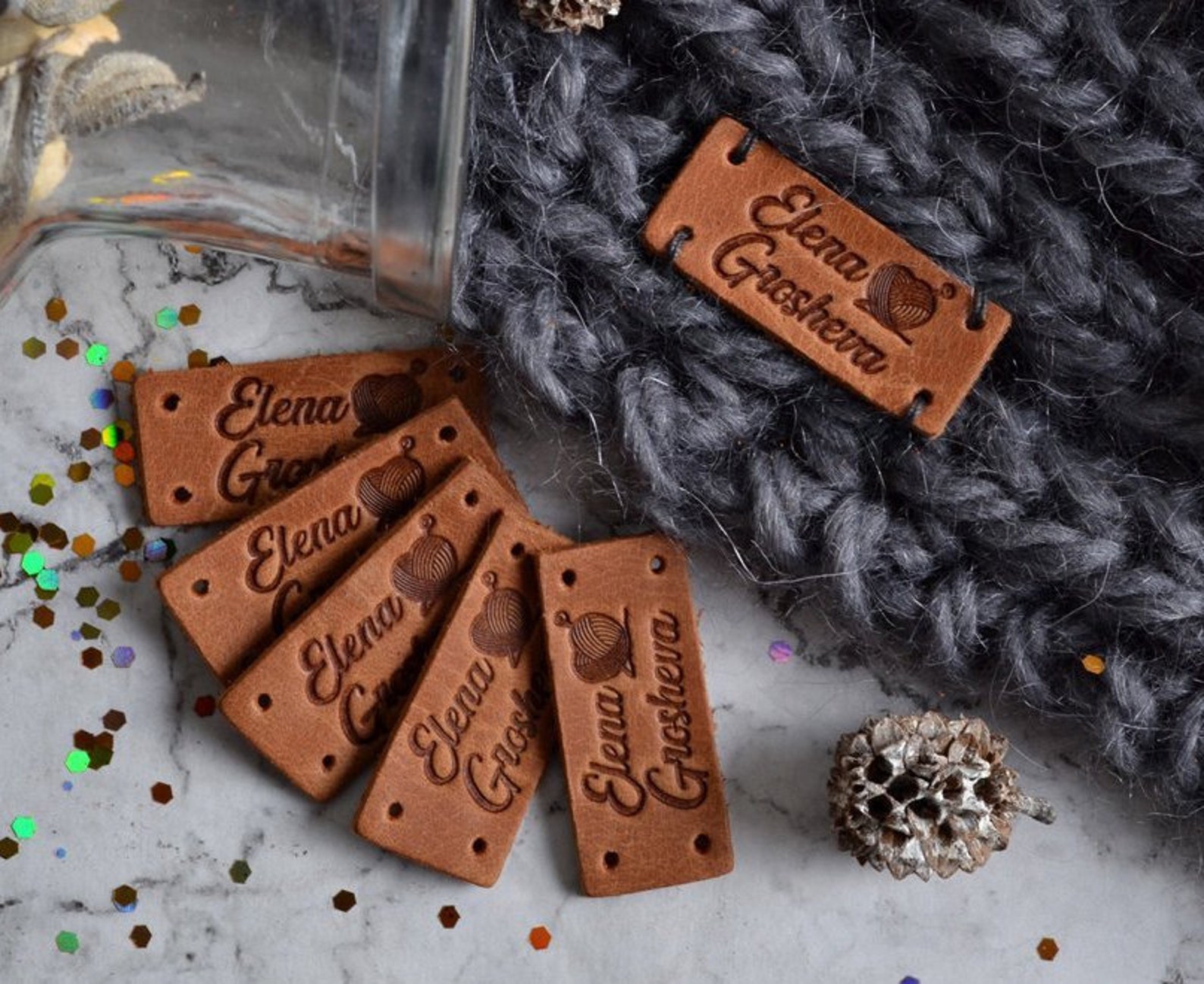 Custom Leather Tags With Holes Leather Labels Personalized - Etsy