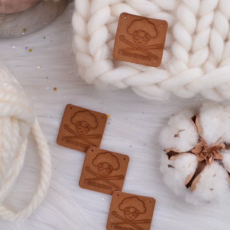 Personalized Faux Leather Sewn Tags Vegan Leather Custom ECO - Etsy