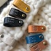 Personalized Custom Leather Tags on Rivets, Folded Non Sew Tags for ...