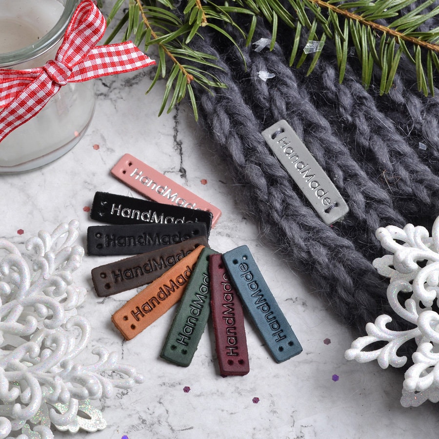 Handmade Knitting Tag Crochet Labels Leather Tags Label for - Etsy