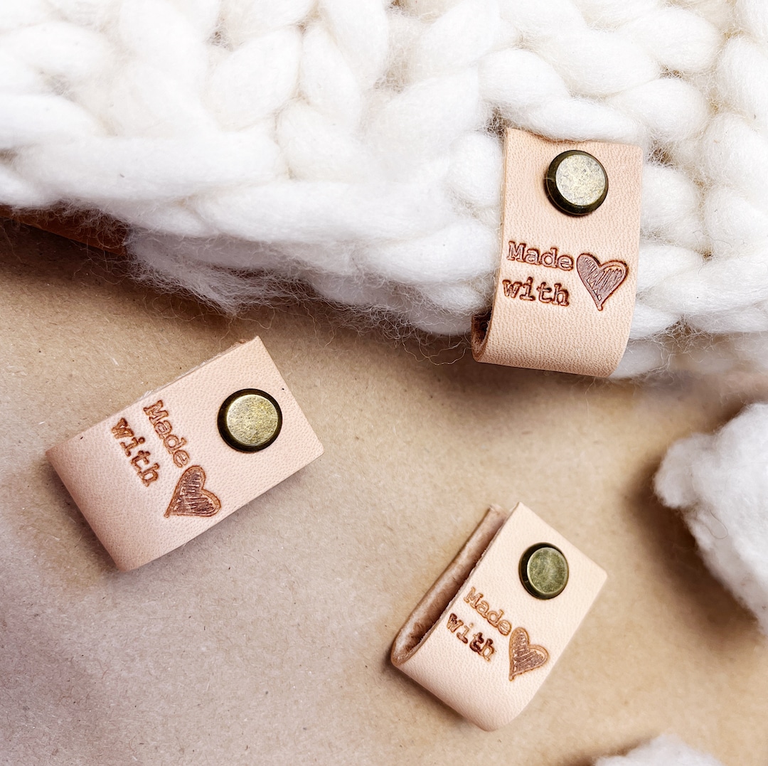 Custom Leather Tags With Chicago Screws for Knitting and Crochet ...