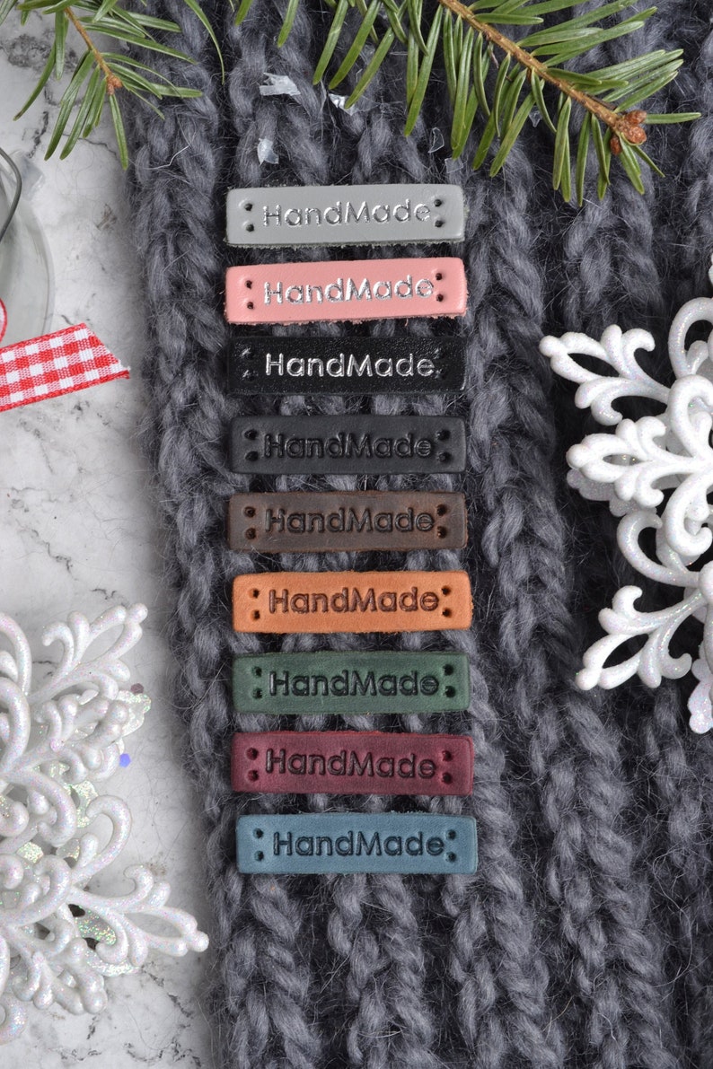 Handmade Knitting Tag Crochet Labels Leather Tags Label for - Etsy
