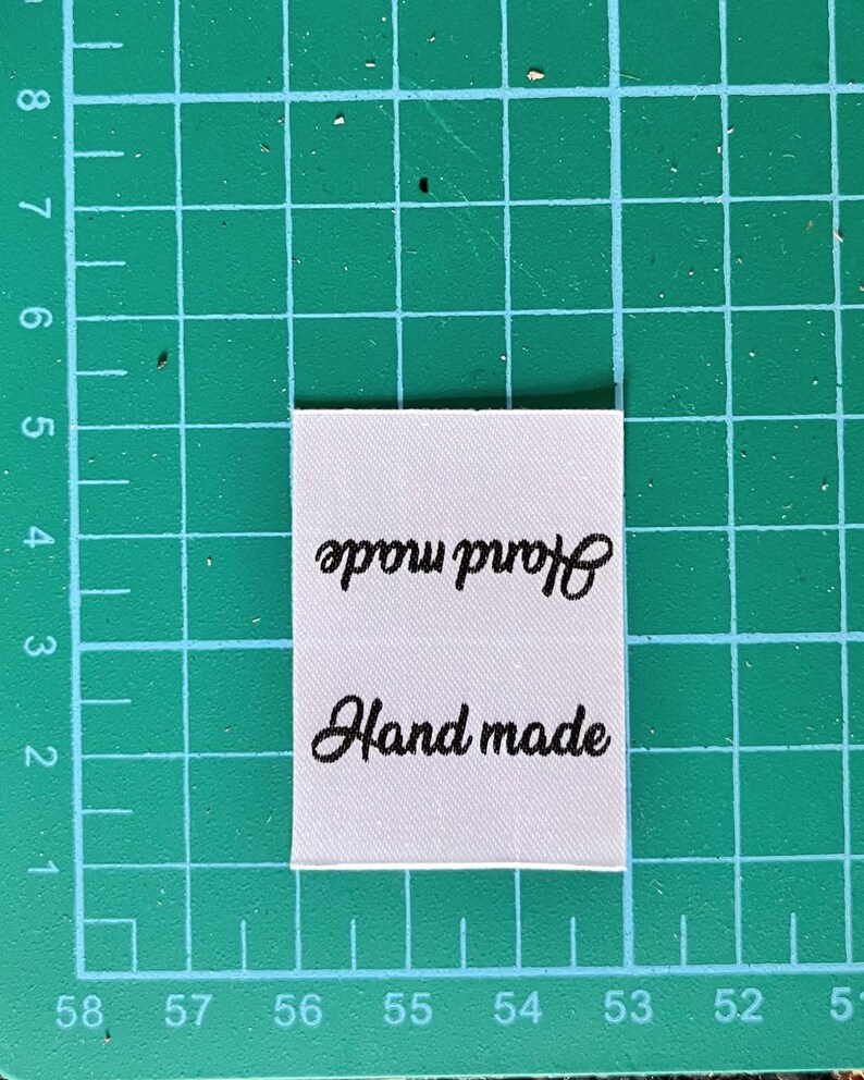 Hand Made Fabric Tags, Ready to Ship Labels With Logo Handmade, Satin ...