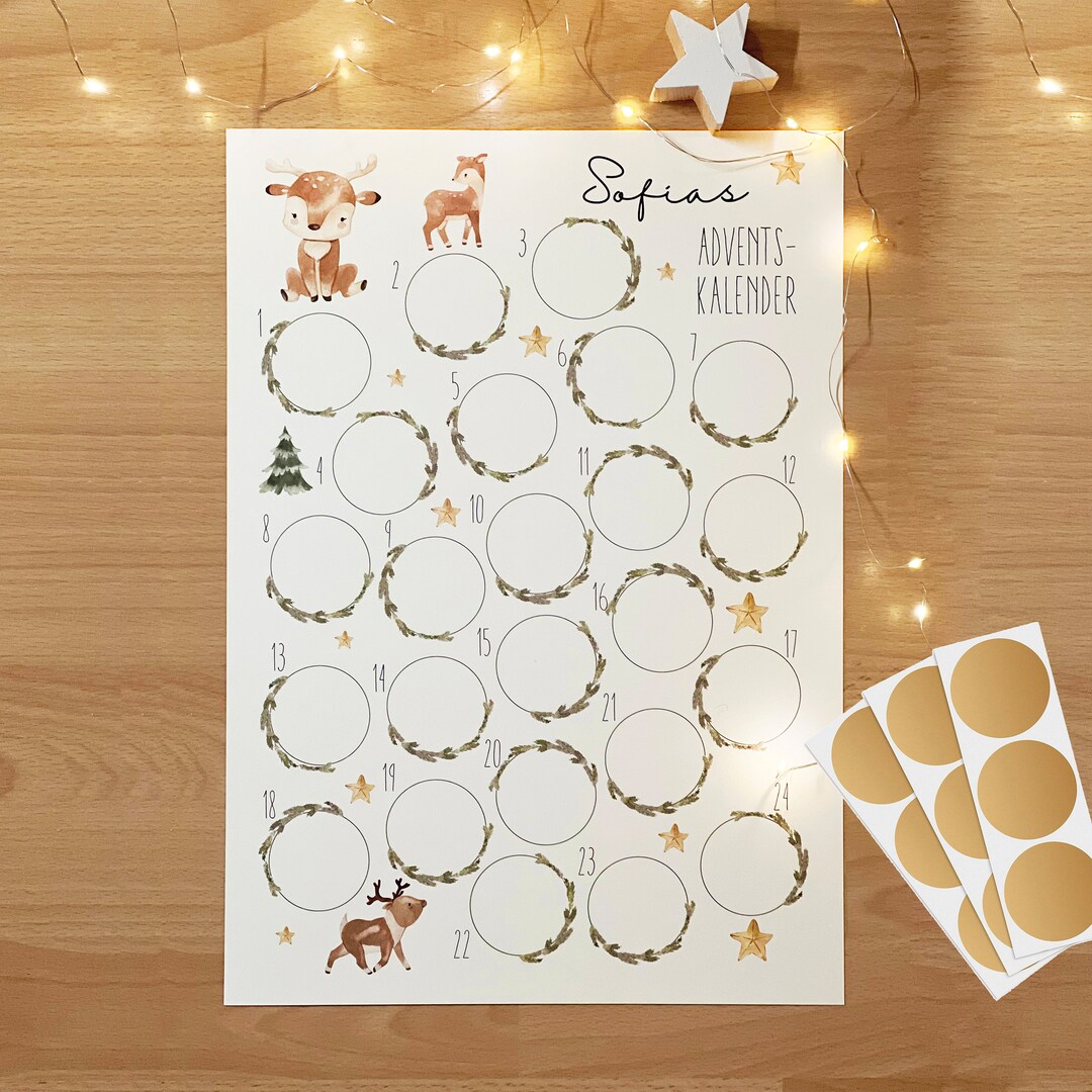 Scratch Advent Calendar DIN A3 Customizable With First Name - Etsy