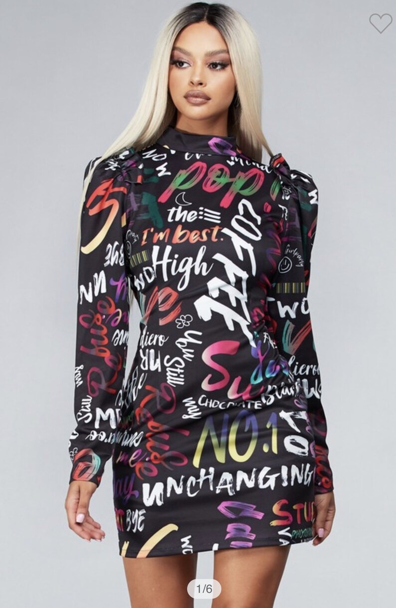 Graffiti Dress - Etsy