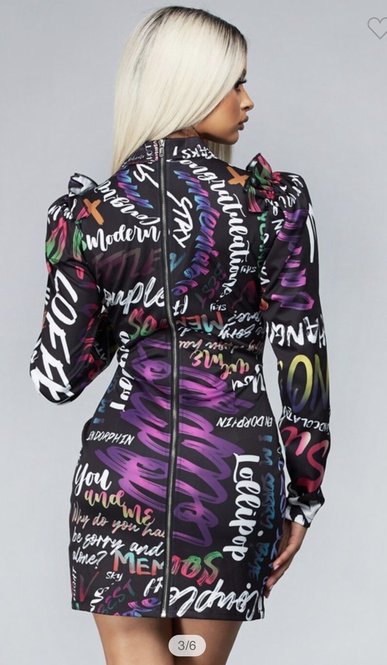 Graffiti Dress - Etsy