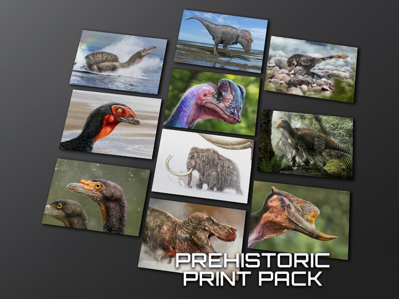 Prehistoric Art Print Pack - Etsy