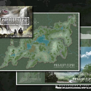 PROJECT:TEPUI, Dinosaur Book and Map. - Etsy